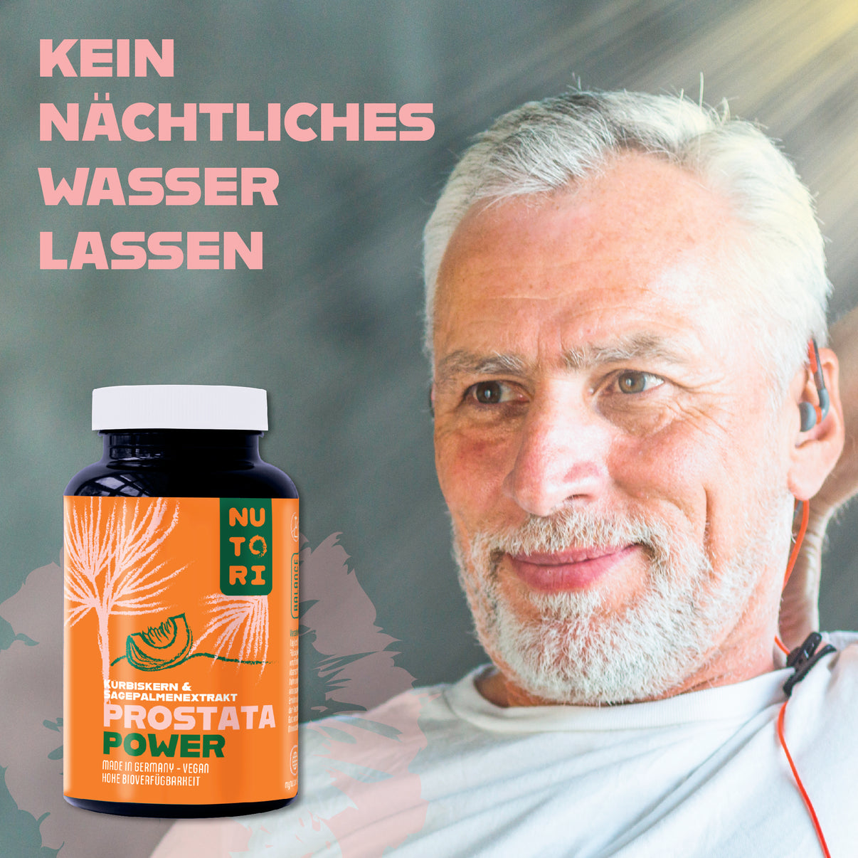 Prostata Power: Natürliche Kürbiskern- & Sägepalmenextrakt Kapseln – Nutori